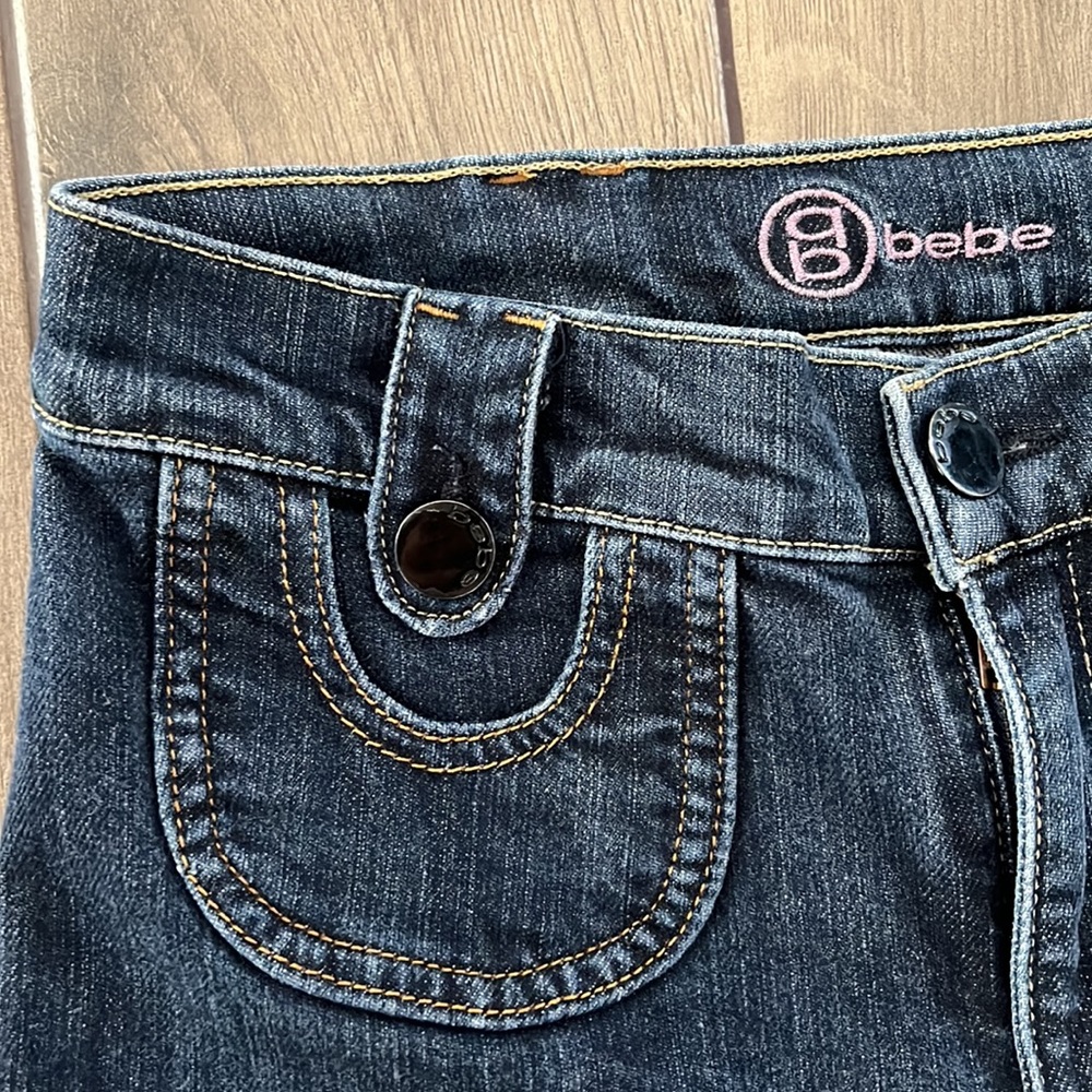 Bebe Y2k Flare Bell Bottom Jeans - Gem